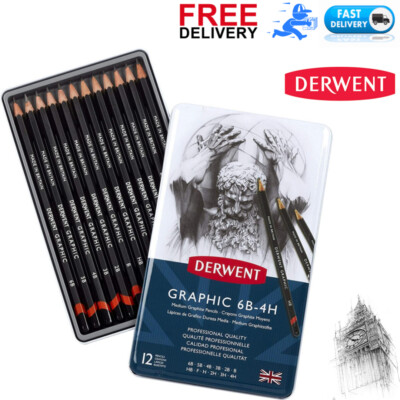 Derwent34214 Graphic Medium Graphite Drawing Pencils, Set of 12 Quality ...