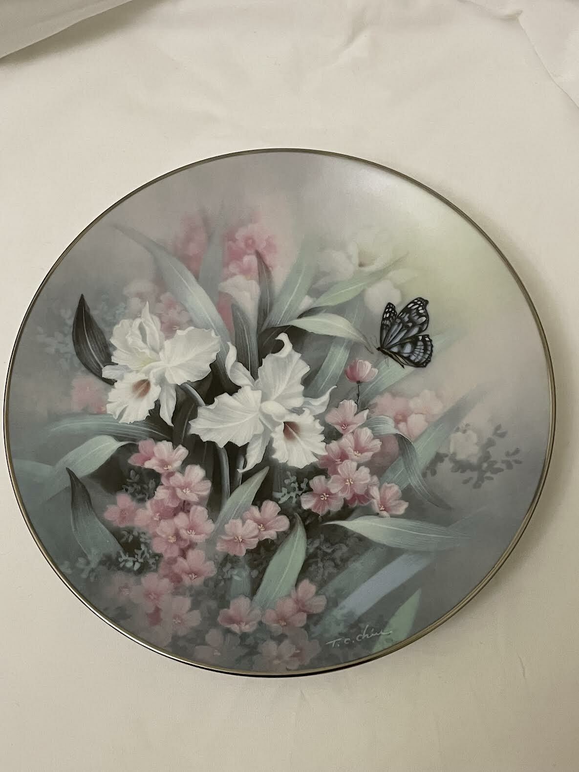 Sapphire Wings Plate Jewels of the Flowers by T.C.Chiu Limited Edition ...