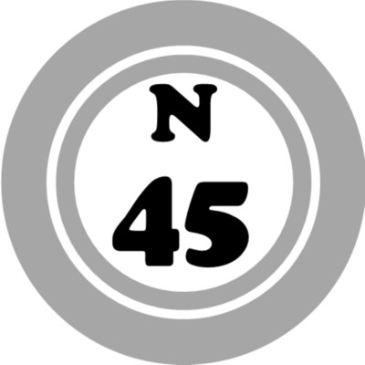 N 45 N45 Bingo Ball - 10 Pack Circle Stickers 3" x 3" - Hobby Number ...