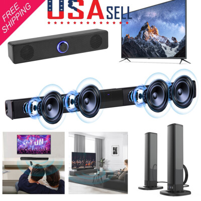 Long Bar Speaker System Subwoofer Home Theater TV Wireless Bluetooth ...