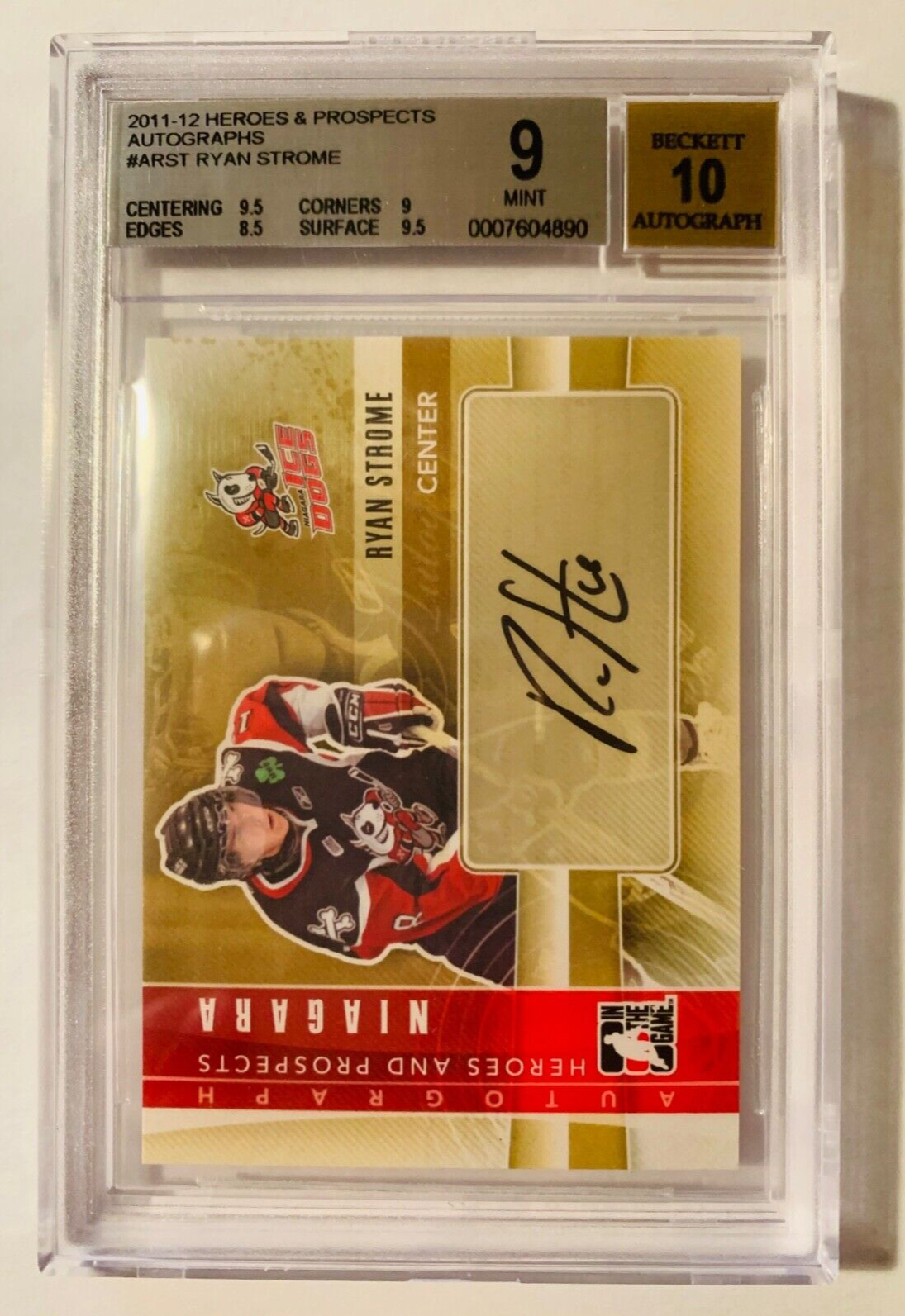 2011-12 In The Game H&P Ryan Strome Niagara Ice Dogs card BGS 9 MINT ...