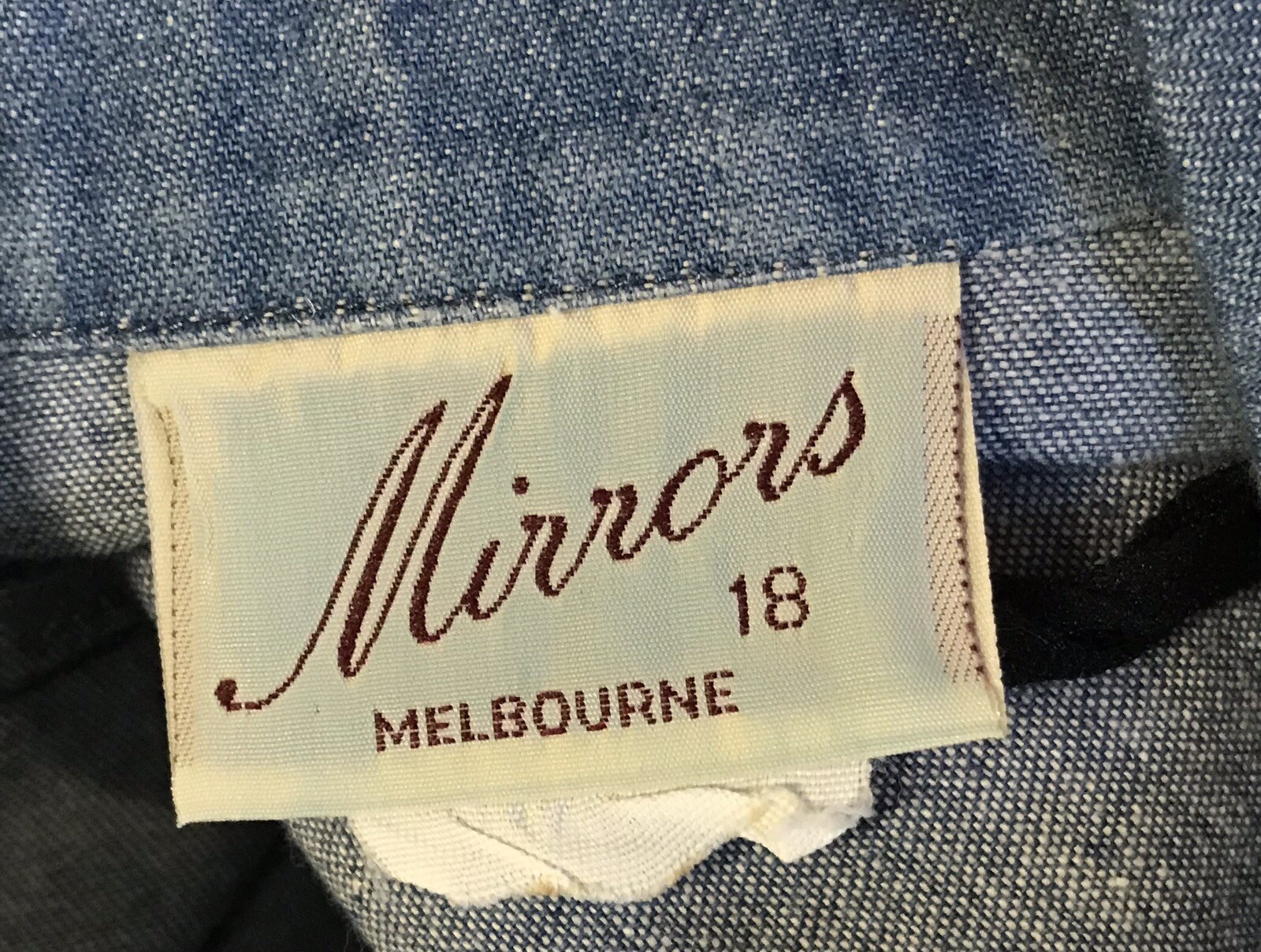 Vintage Denim Mirrors Top - Size 18 | eBay