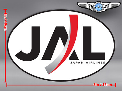 JAL JAPAN AIRLINES OLD OVAL LOGO STICKER / DECAL | eBay