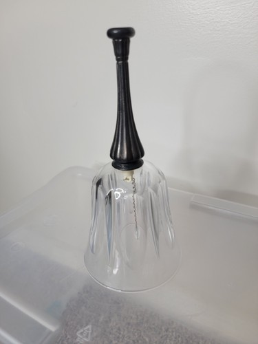 Vintage Crystal Clear Pressed Glass Silver Plate Handle 6 ¾” School ...