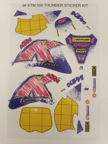 1994 94 KTM 440 500 550 THUNDER RACER DECAL KIT | eBay Australia