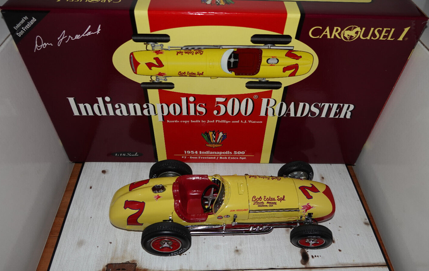 1/18 CAROUSEL 1 INDIANAPOLIS 500 ROADSTER 1954 INDY DON FREELAND #7 ...