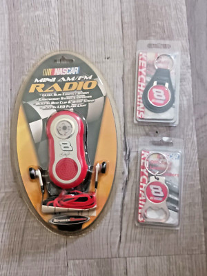 Dale Jr. NASCAR Mini AM/FM Radio & 2 Keychains Bundle | eBay