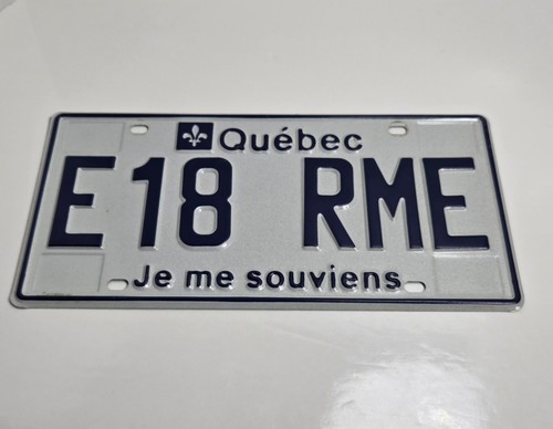 🔵 QUEBEC (Canada) LICENSE PLATE - 2000's - E18 RME | eBay