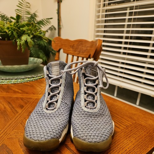 Jordan Horizon Mid Gray White 2016 Woven Mesh Trainer Youth Size 5.5Y ...