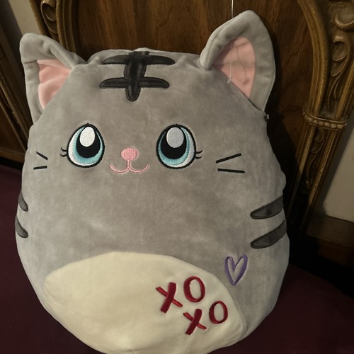 Squishmallows Kellytoy Tally the Grey Tabby Cat XOXO Special Edition ...