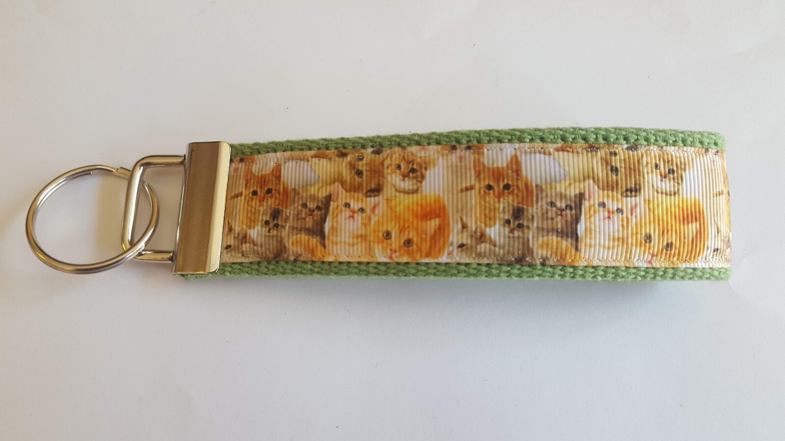 Cat Tabby 6" Key chain Key Fob Wrist Strap Key Ring Gift Pet Love ...