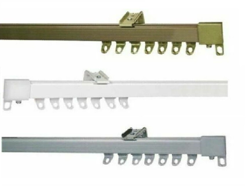Fineline Aluminium Heavy Duty Smooth Bendable Window Curtain Rail Track ...