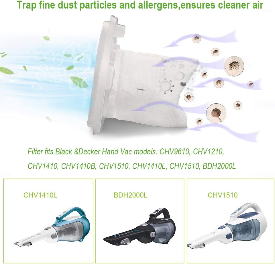 6 Pack Filter Replace for Black Decker Power Tool VF110 CHV1410L ...
