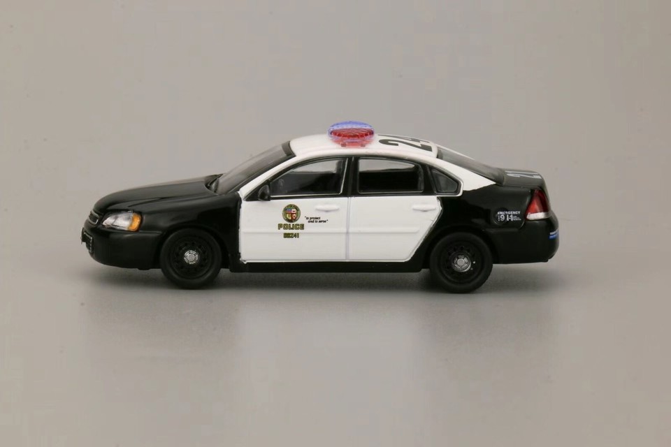 596 1:64 Chevrolet LAPD Los Angeles Police Car Model Diecast Metal Car ...