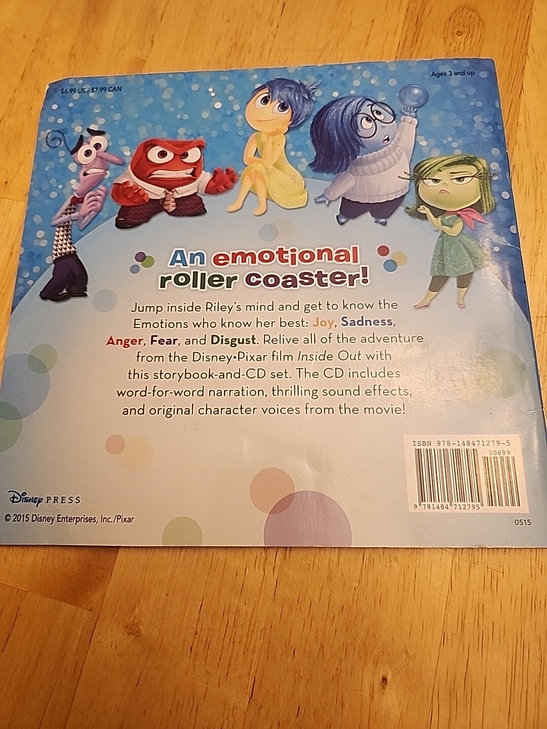 Disney Pixar INSIDE OUT Book With Read-Along CD | eBay