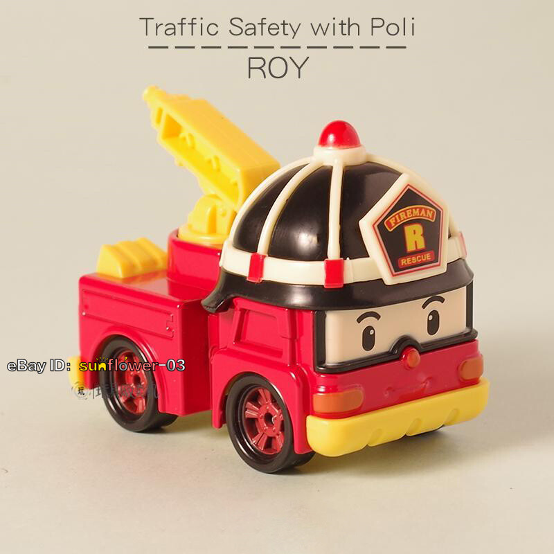 Robocar POLI AMBER ROY HELLY MARK BUCKY Pull-Back Vehicle Mini Alloy ...