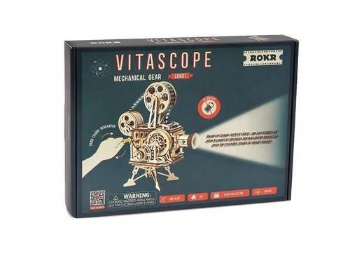 Vitascope Movie Projector 3D Wooden Puzzle Kit NEW Sealed ROKR LK601 ...