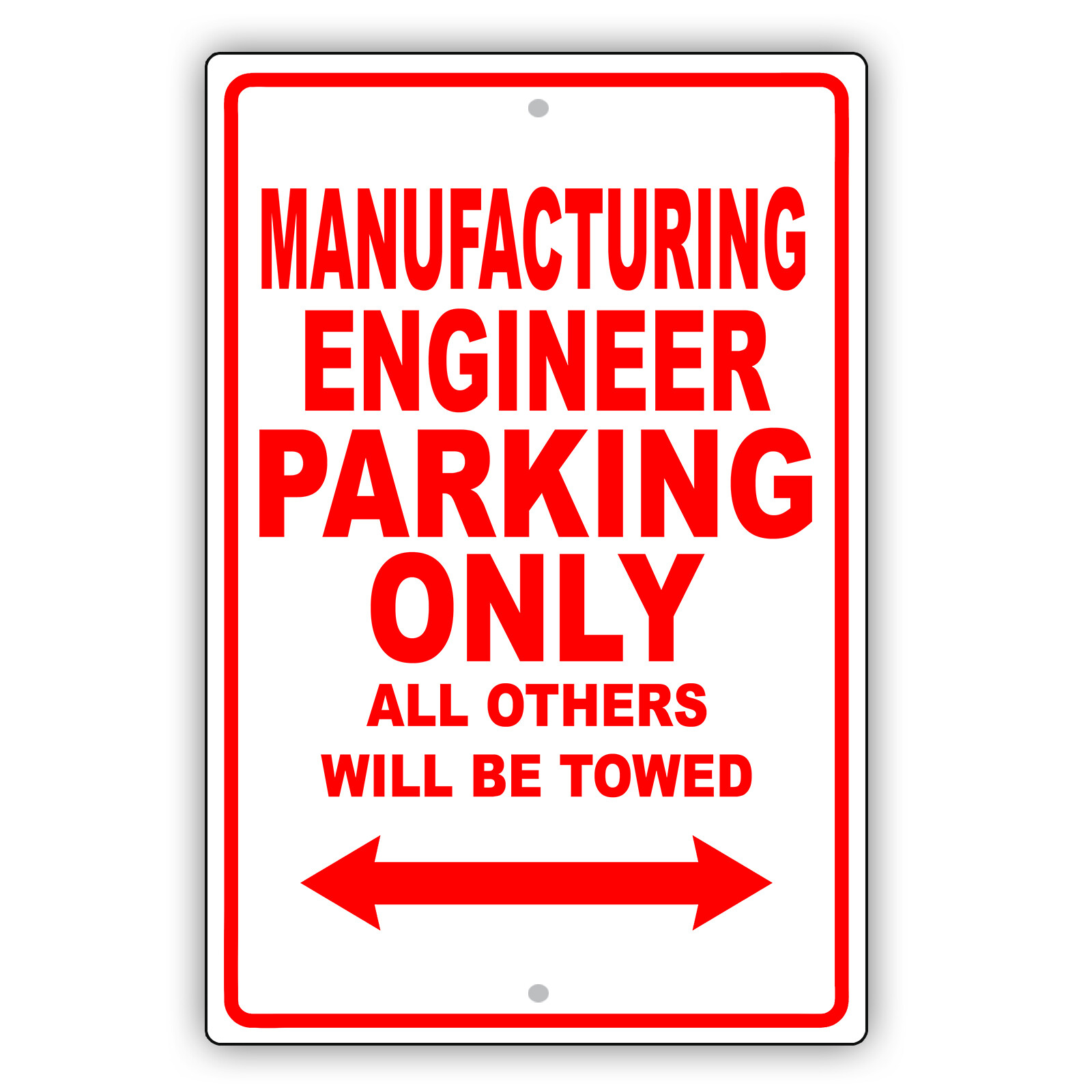 Manufacturing Engineer Parking Only Gift Decor Novelty Garage Aluminum ...