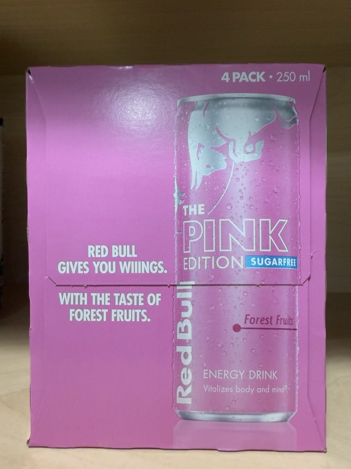 Rare Red Bull Pink Edition Forest Fruits Sugar Free 4pk | eBay