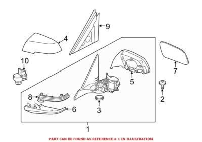 Genuine OEM Front Passenger Right Door Mirror For BMW 51167345666 | eBay