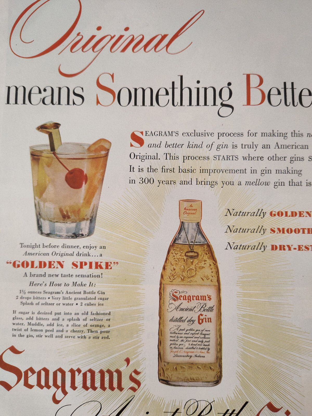 1948 Esquire Art Ads Timely Clothes Seagrams Gin Dean Cornwell Textron ...