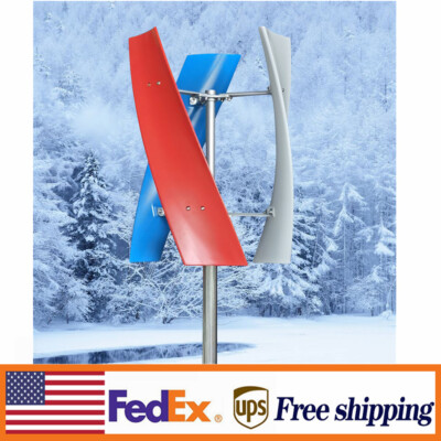 400W 12V 3 Blade Wind Generator Power Turbine Vertical 400w with ...