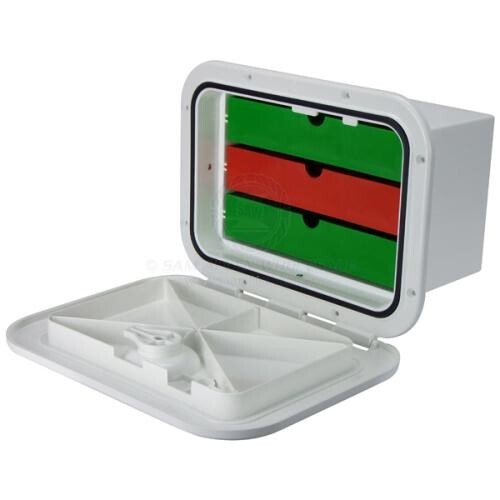 Access Hatch Storage Box for Caravan/ Boat/RV White Lid 3 Drawers MADE ...