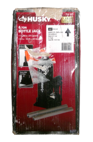 Husky Bottle Jack Iron Black 6-Ton 12000LB Capacity 8.5-16.25" Lift 754 ...