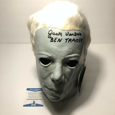 Jack Verbois Signed Michael Myers Mask Halloween 2 Ben Tramer with ...