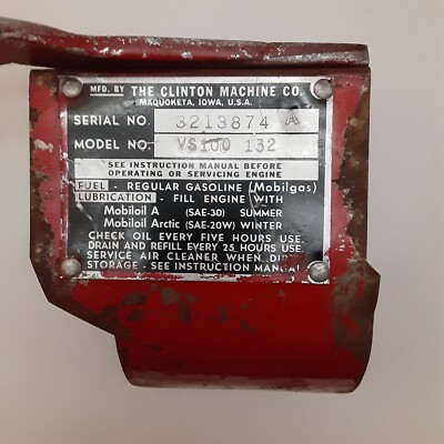 clinton engine parts Model VS100 132 | eBay