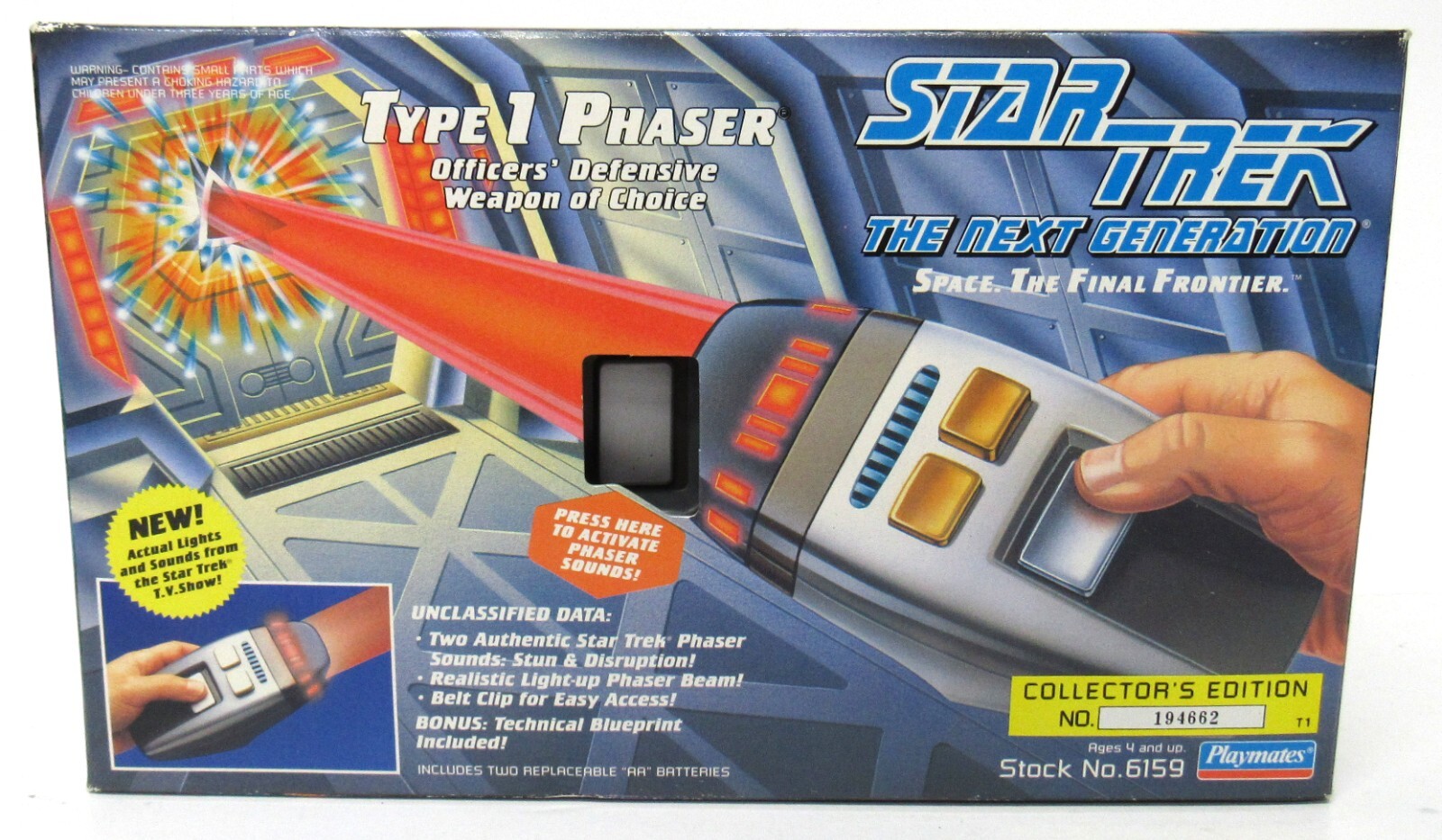 New Sealed Playmates 6159 Star Trek TNG The Next Generation Type 1 ...