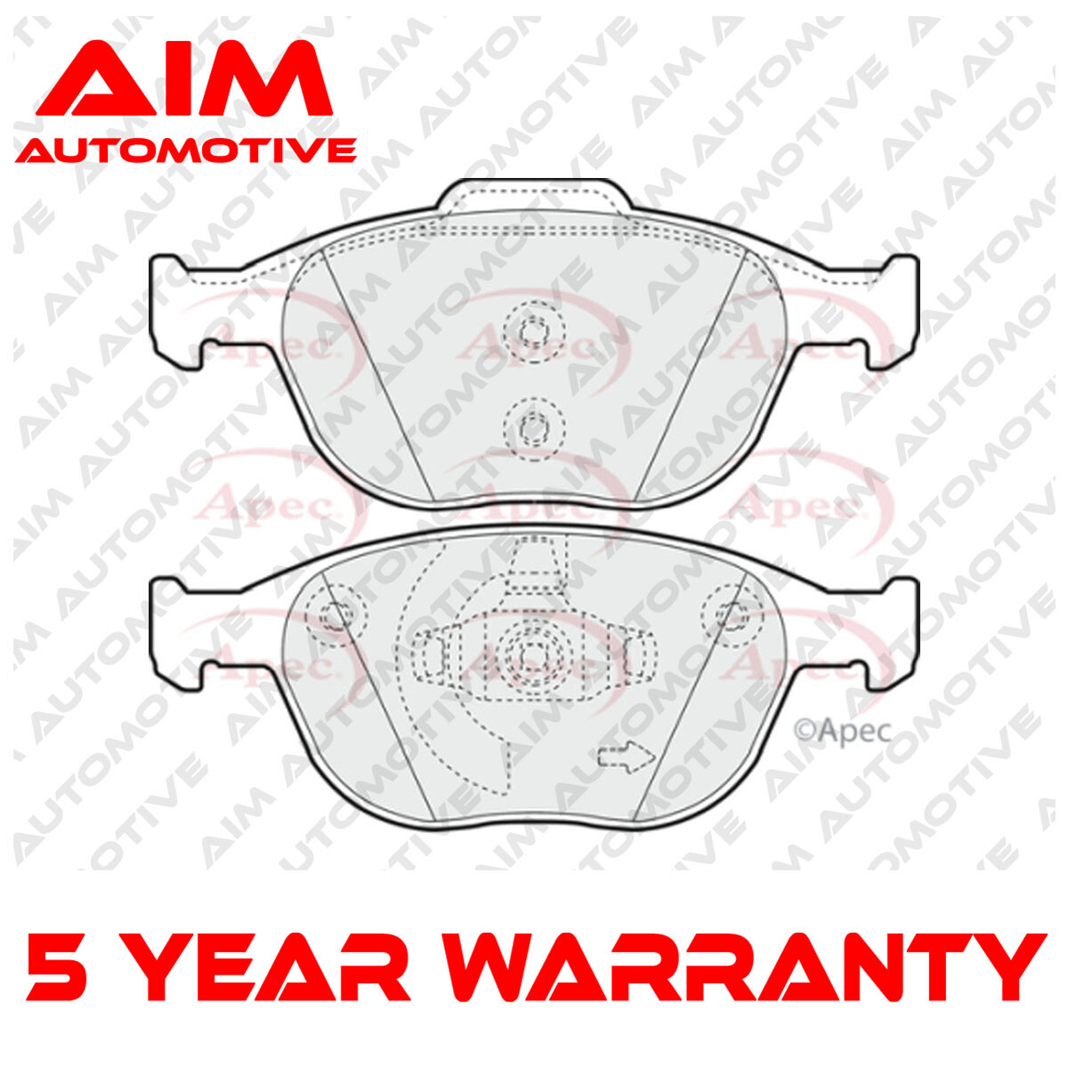 Brake Pads Set Front Aim Fits Ford Transit Connect Fiesta 1.8 D dCi 2.0 ...