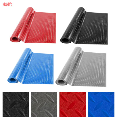 4x4ft Garage Floor Tiles Floor Mat Non-Slip Diamond Roll Trailer ...