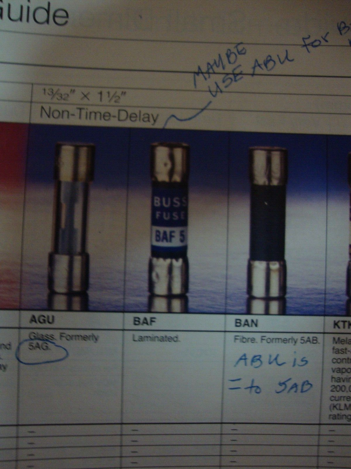 BAF-1 AMP BUSSMANN NON-TIME DELAY FUSE (13/32" X 1-1/2") QUANTITY OF ...
