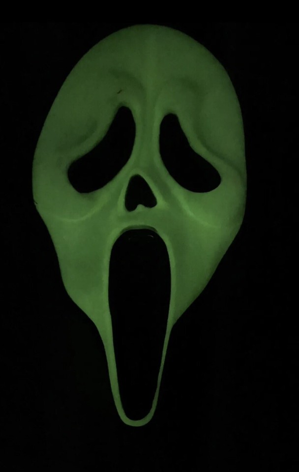 Original Scream Ghostface Mask Easter Unlimited Inc. Glow In The Dark ...