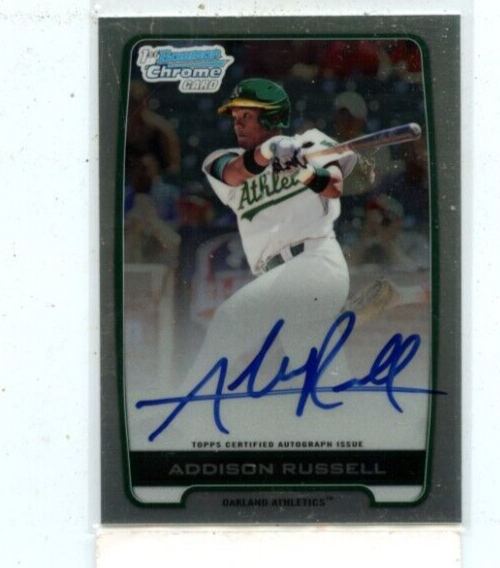 ADDISON RUSSELL 2012 Bowman Chrome Prospect Auto #BCA-AR Autograph ...