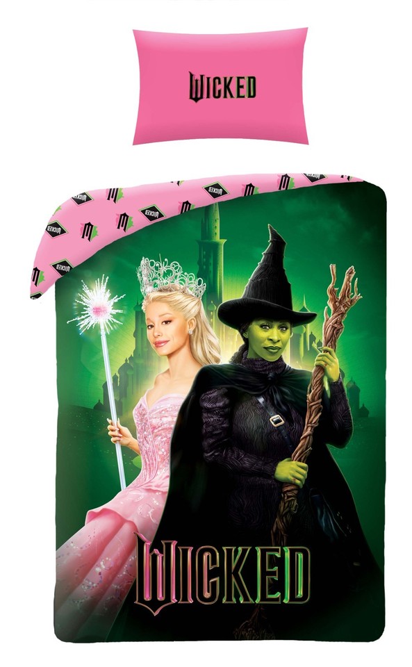 Wicked Single Double Duvet Cover Reversible Bedding Set Glinda ...