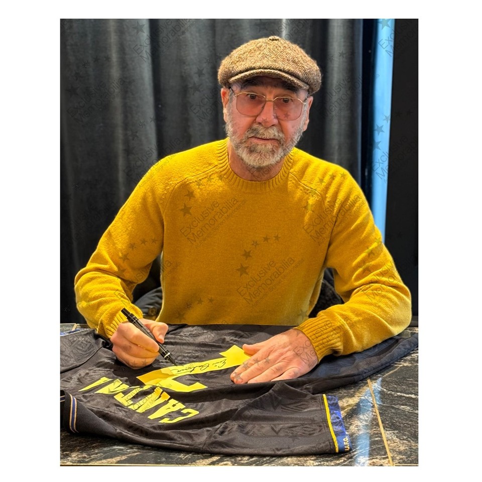 Eric Cantona Signed Original Manchester United 1994-96 Away Jersey ...