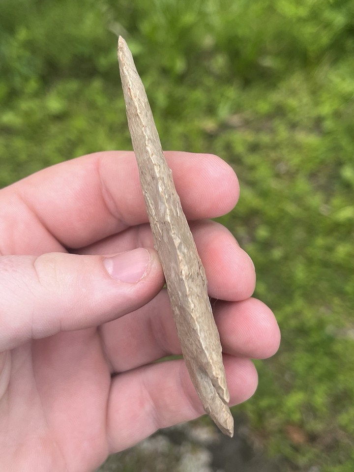 4 1/8” Kirk Corner Notch Arrowhead ~ Ex Gary Noel ~ Nelson Co, Kentucky ...