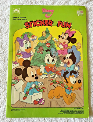 Vintage Disney Babies Christmas Sticker Fun Coloring Book 1985 New | eBay