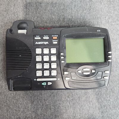 AAstra Telephone Base Only Model 470 Telecom-Large Display Charcoal ...