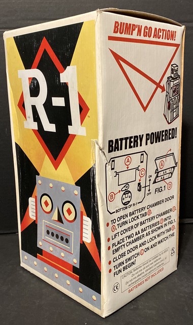 Rocket USA 4494925 R-1 Robot Battery Operated Tin Metal W Bumpn for ...