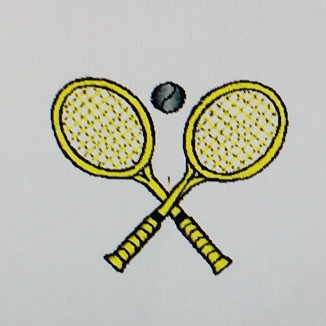 Tennis Racket Embroidery Design
