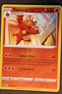 Pokémon CCG "Torracat" Holo Card 031/195 | eBay