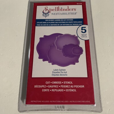Spellbinders Die Templates LABELS EIGHTEEN S4-310 | eBay