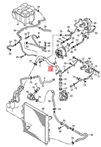 Genuine VW AUDI Touareg Q7 7P5 7P6 4LB Coolant Pipe 057121071AM | eBay