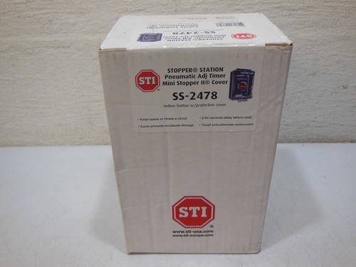 STI SS-2478 Stopper Station Exit Button w/ Mini Stopper II Cover Blue ...