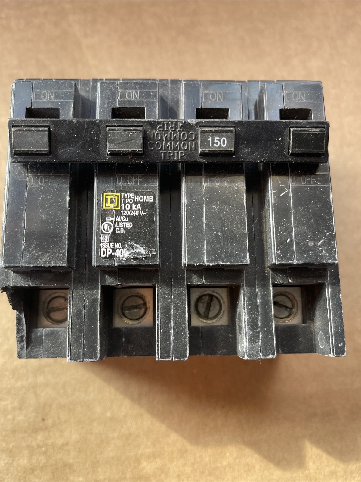 Square D Homeline HOM2150 Circuit Breaker 4P 150A 120/240VAC | eBay