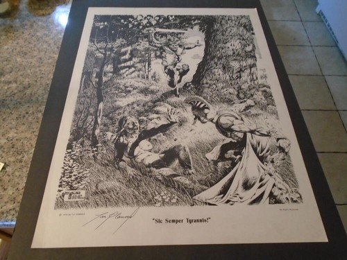 Tim Conrad Poster Sle Semper Tyrannis Poster 1976 SIGNED 23 x 17.25 ID ...