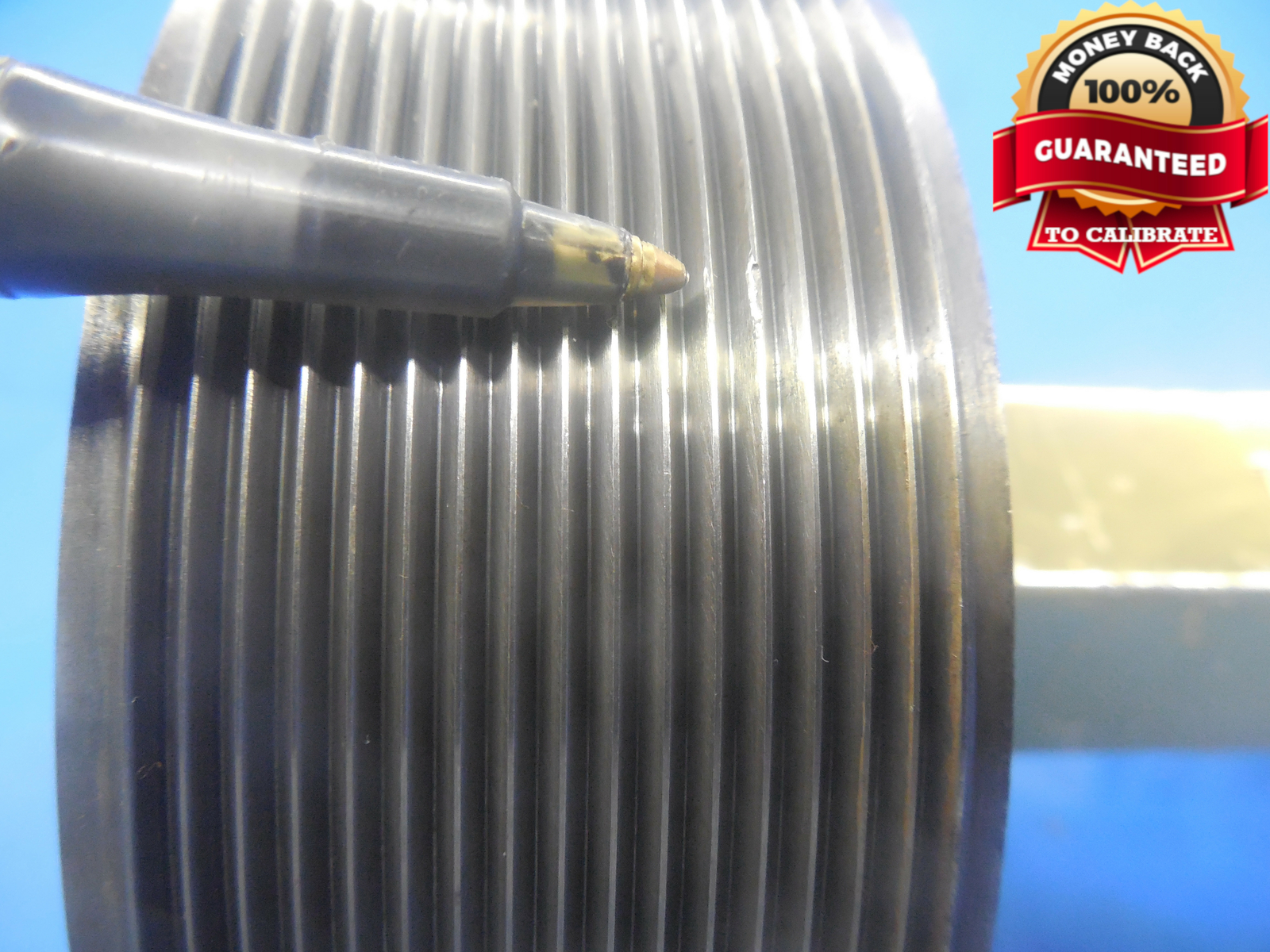 M100 X 2 THREAD PLUG GAGE 100.0 2.0 GO NO GO P.D.'S = 3.8873 & 3.8971 ...